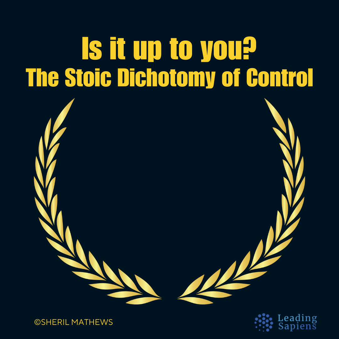 Is it up to you? The Stoic Dichotomy of Control.